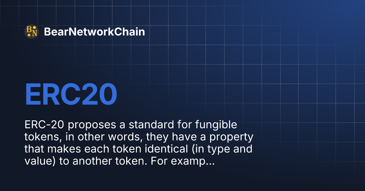 ERC20 | BearNetworkChain